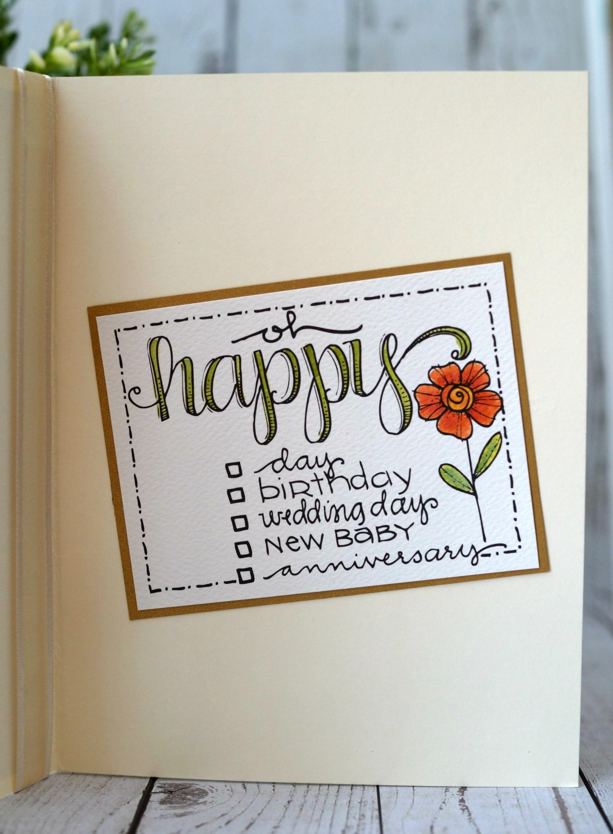 March Calendar Girl Card – Sue's Creative Workshop