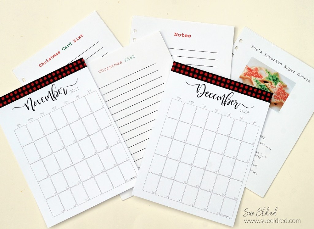 DIY Holiday Planner – Sue's Creative Workshop